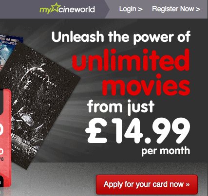 Cheap Cinema - Cineworld Unlimited Pass - Broke in London