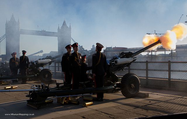 Gun Salute at the Tower of London - Broke in London
