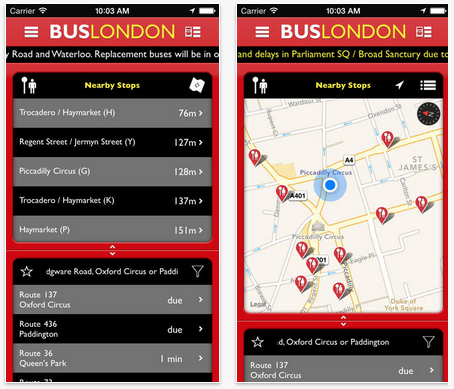 Bus London iOS app - Broke in London