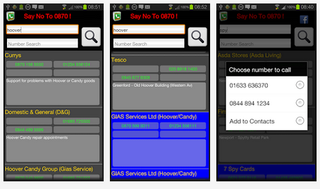 saynoto0870 mobile app - Broke in London