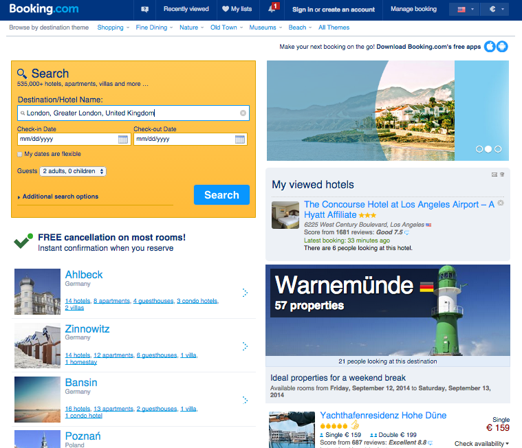 Booking.com review - Broke in London