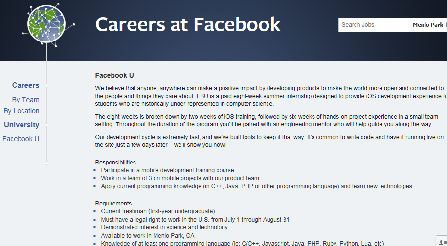 Facebook Careers - Broke in London