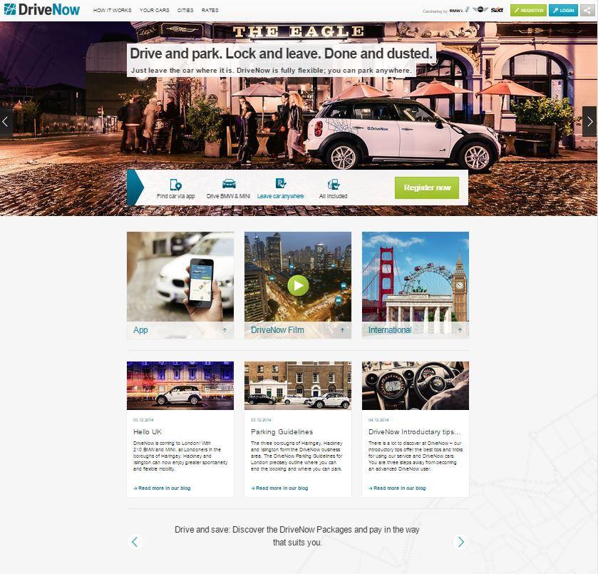DriveNow UK Main page - Broke in London